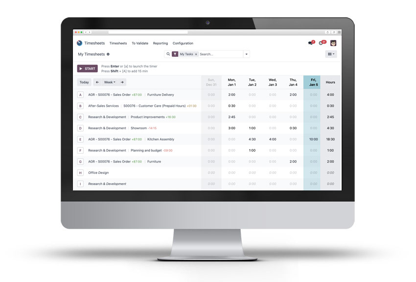 Odoo Control Horario - YouDoo.es Expertos en Odoo